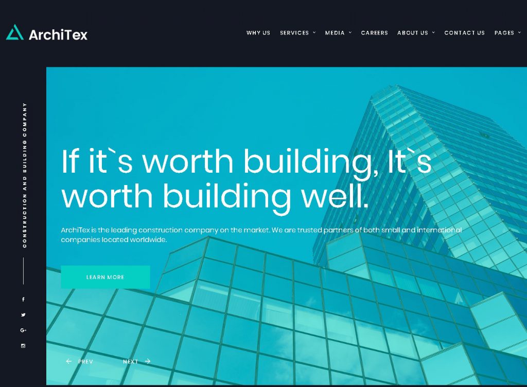 Architecture Portfolio Website Templates