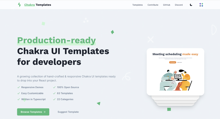 Free Chakra UI Templates Ease Template