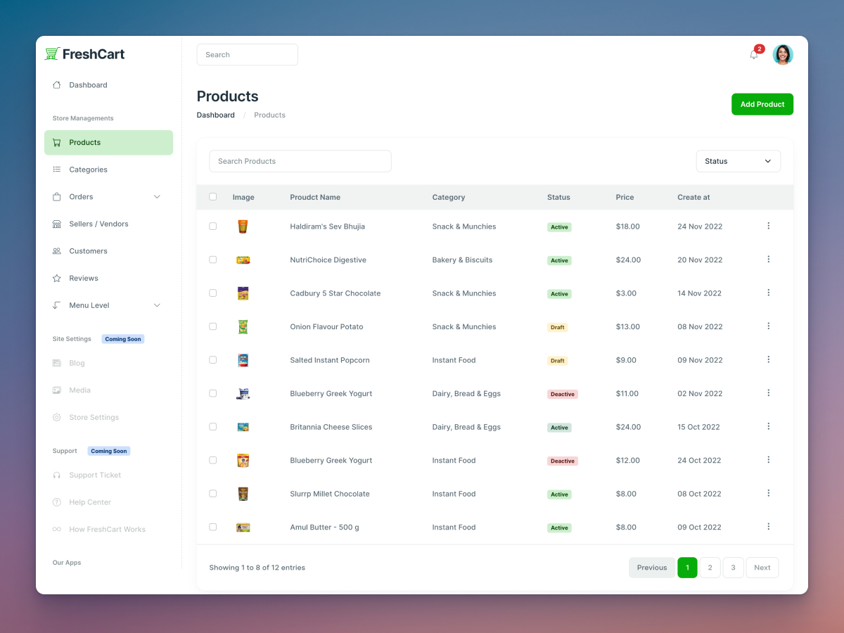 Freshcart Ecommerce Template - Ease Template