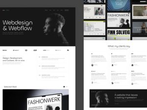 Modern Portfolio Webflow Template - Ease Template